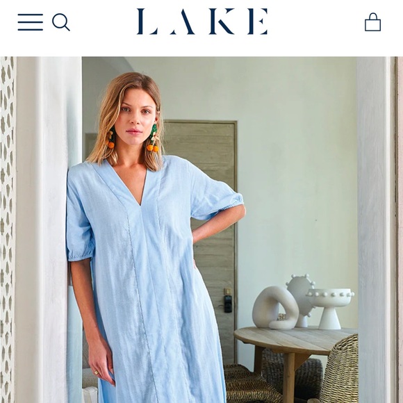 LAKE | Dresses | Lake Pajamas Light Blue Caftan | Poshmark